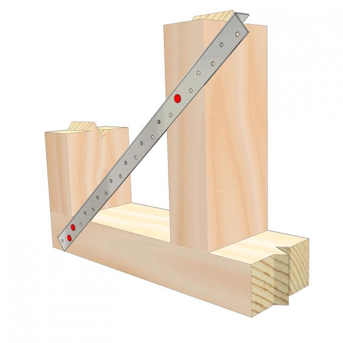 Angle Brace 3m Zinc Galvanised for Structural Brackets Connectors ...