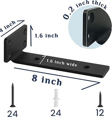 Griddle Caddy Floating Shelf Bracket Modern Iron 90 Degree Angle Metal ...