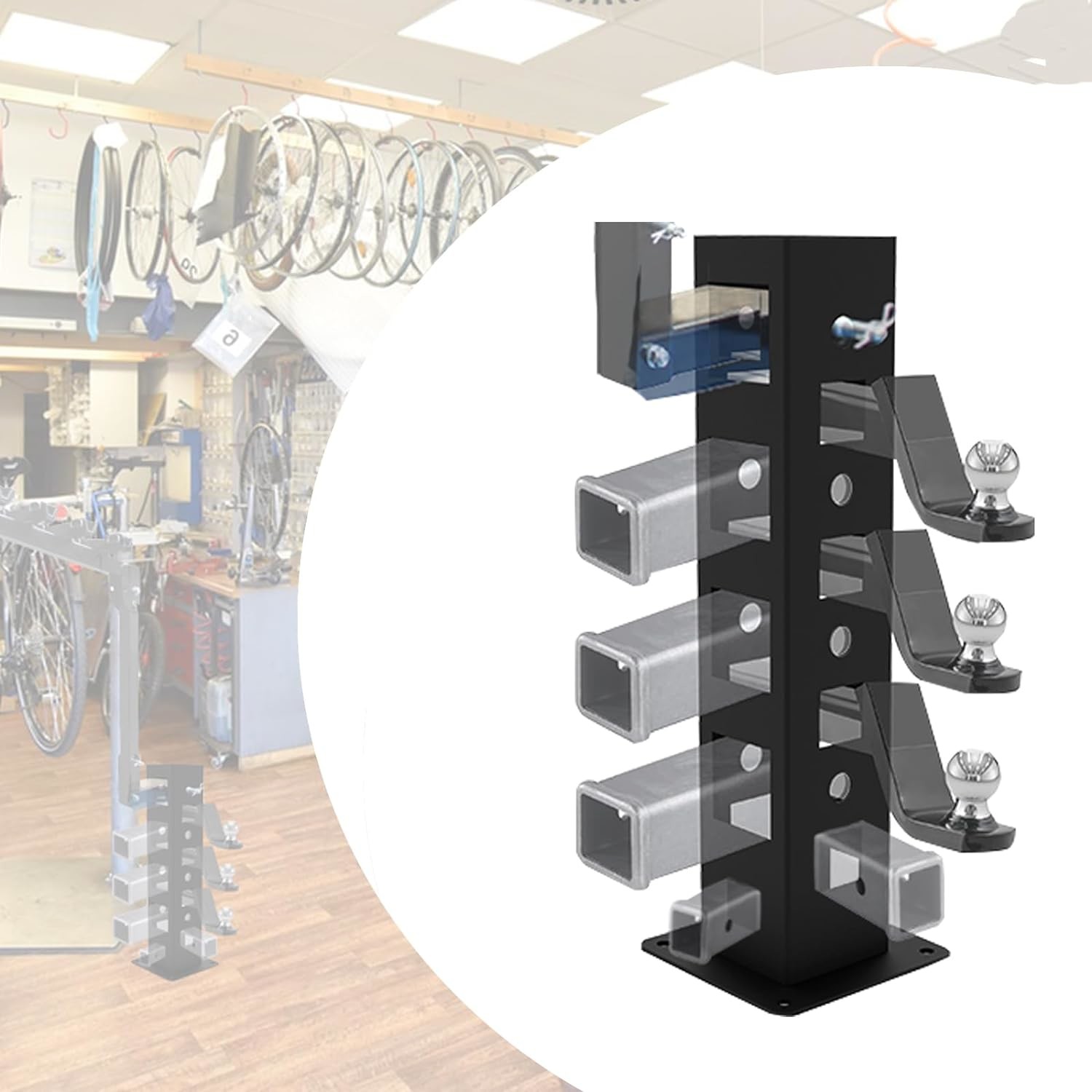 1" 1.25" 2" Hitch Storage Rack Collector Heavy-duty Metal Garage 9 ...