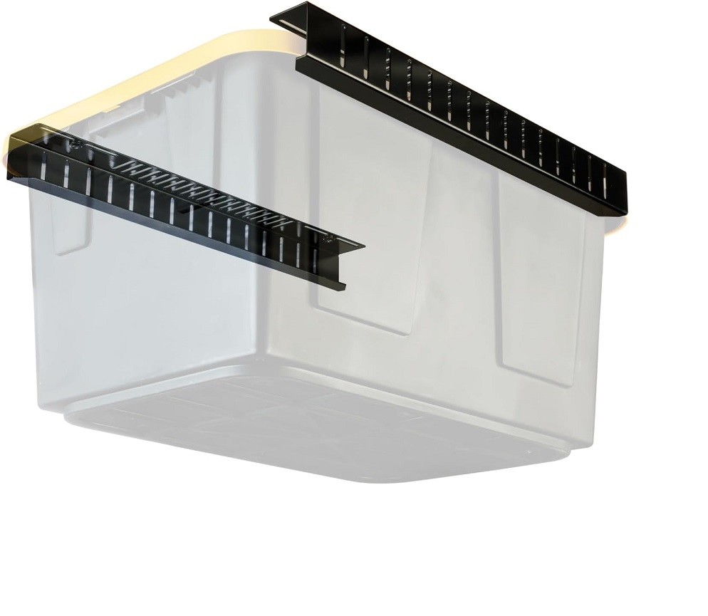 Heavy Duty Ceiling Bin Storage Rails Ceiling Mount Overhead Garage ...