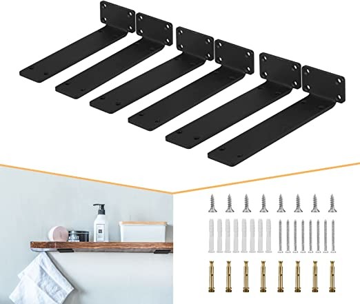 1mm Thickness Rustic Industrial Shelf Brackets with Modern Iron Design
