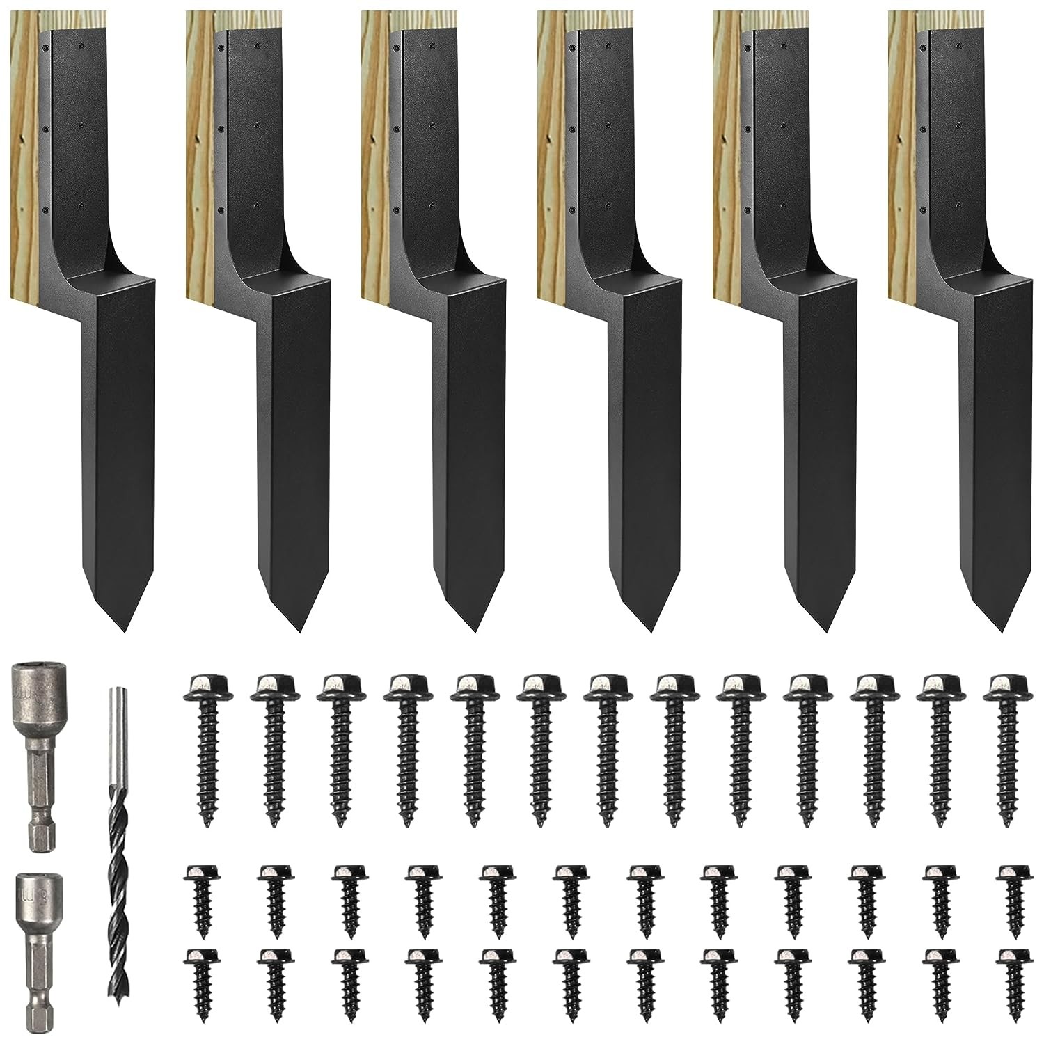 Fix Tilted or Broken Wood Fence Posts with Heavy Duty Steel Fence Post ...