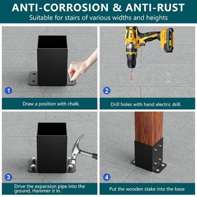 Log Cabin Outdoor Post Brackets in Steel with ROHS Certificate and ...