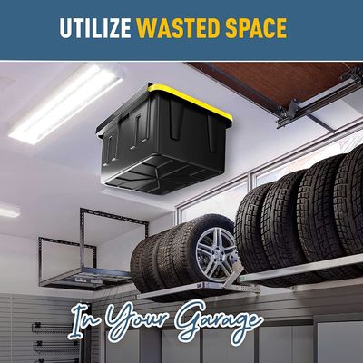 Garage Overhead Bins Rack Ceiling Container Bins Rack Overhead Garage ...