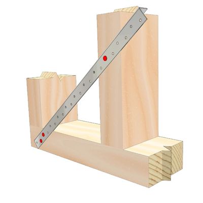 Angle Brace 3m Zinc Galvanised for Structural Brackets Connectors ...