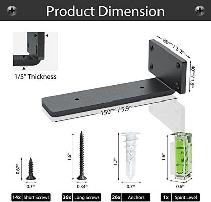 Functional Design Heavy Duty Floating Shelf Brackets with Powder ...
