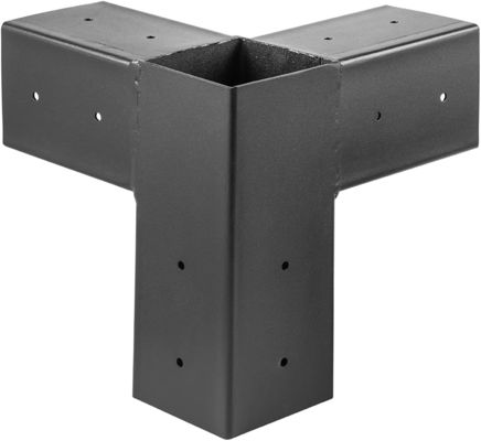 OEM ODM Sheet Metal Fabrication Pergola Base Plate With Powder Coated Triangle Bracket