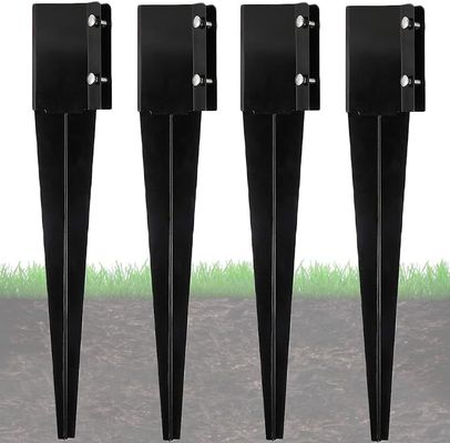 Fence Post Anchor Ground Spike 24 Inch for Mailbox Deck Railing Iron ...