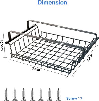 Create a Clutter-Free Workspace with Under Desk Slideable Drawer Metal ...