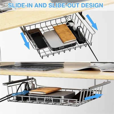 Create a Clutter-Free Workspace with Under Desk Slideable Drawer Metal ...