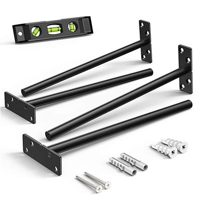 Wall Mount Hidden Floating Shelf Brackets Rust Proof Stainless Steel 10 ...