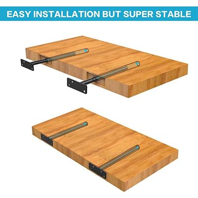 Wall Mount Hidden Floating Shelf Brackets Rust Proof Stainless Steel 10 ...